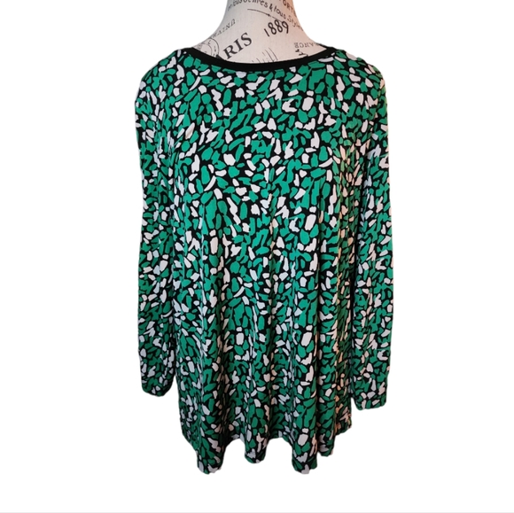 Susan Graver | Tops | Susan Graver Greencream Long Sleeve Blouse Large ...